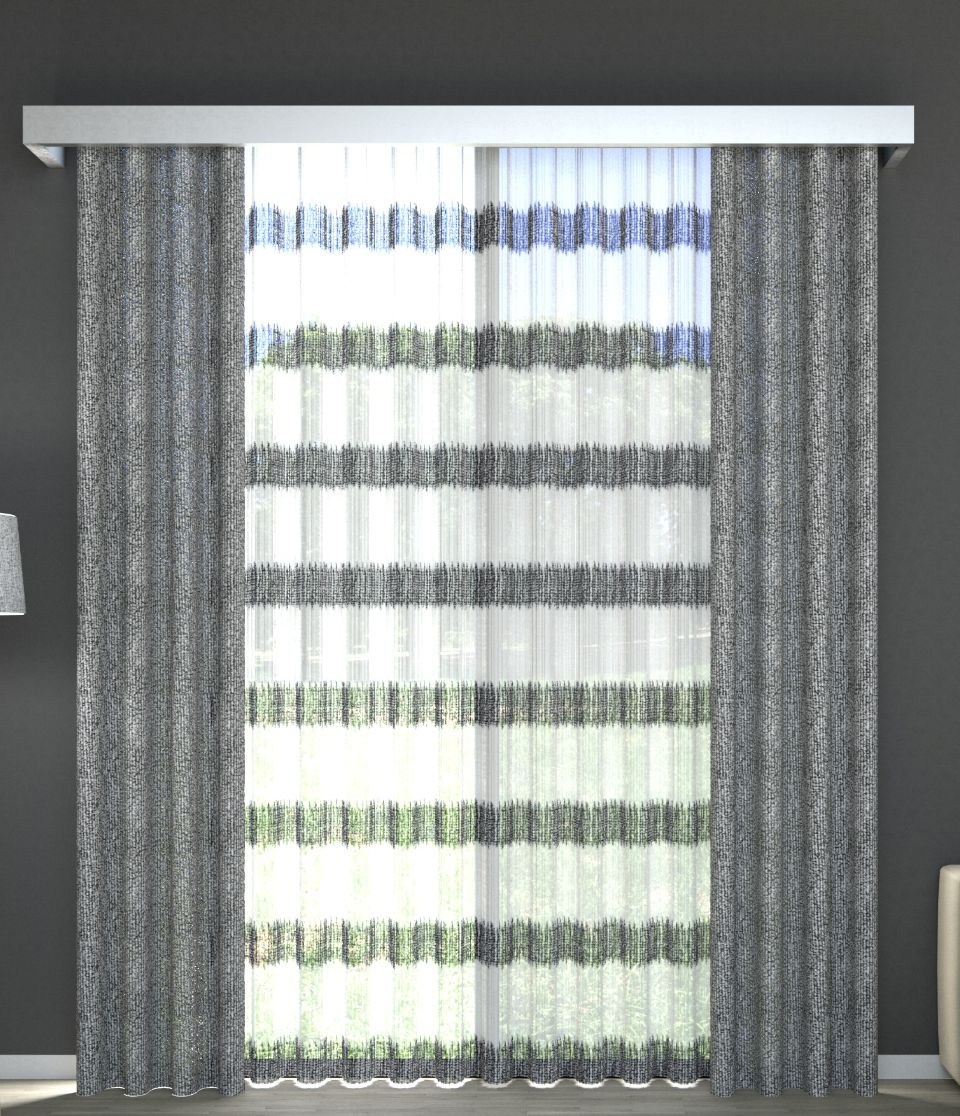 Ύφασμα Ημιδιάφανο Μονόχρωμο 'Cachoo' σε 4 Αποχρώσεις