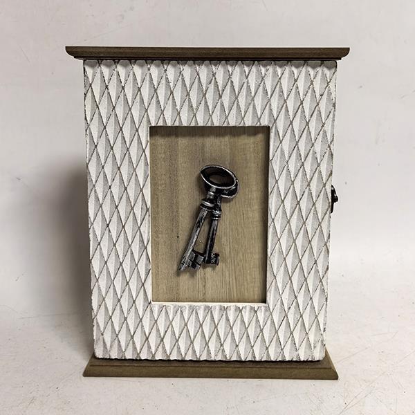 ESTHETI home ΞΥΛΟΓΛΥΠΤΗ, ΚΛΕΙΔΟΘΗΚΗ, ΛΕΥΚΗ-ΚΑΦΕ, 21x6x26cm 752-11013
