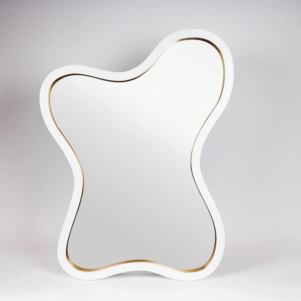 ESTHETI home ΚΑΘΡΕΦΤΗΣ, ΞΥΛΟ-MDF, ΛΕΥΚΟ-ΧΡΥΣΟ, 68.8x4.5x90.4 εκ 811-30002