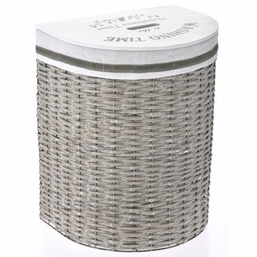 ESTIA ΚΑΛΑΘΙ ΑΠΛΥΤΩΝ ΥΦΑΣΜΑΤΙΝΟ ΟΡΘΟΓΩΝΙΟ 40x30x60cm ΜΑΥΡΟ 02-11963