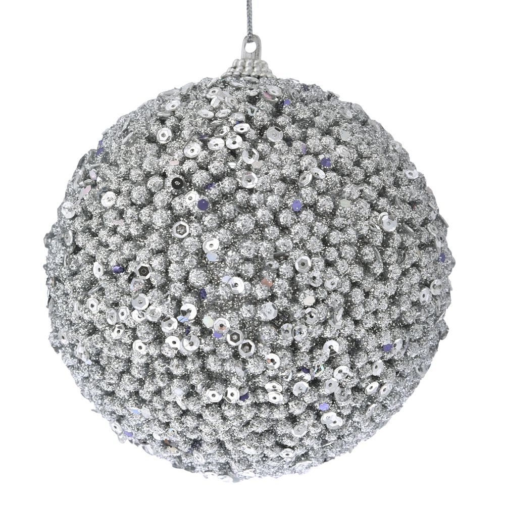 ΑΣΗΜΙ 10,5ΕΚ.ΜΠΑΛΛΑ Glitter bauble