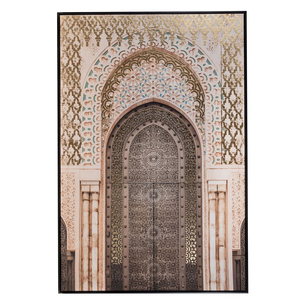 THE ORIENTAL DOOR ΕΛΑΙΟΓΡΑΦΙΑ 80Χ120ΕΚ ΜΕ ΜΑΥΡΗ ΚΟΡΝΙΖΑ ΣΕ ΤΥΠΩΜΕΝΟ ΚΑΜΒΑ