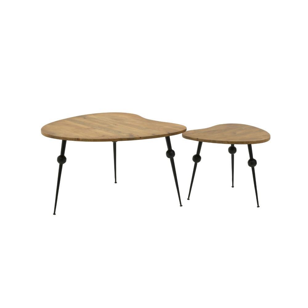 INART S/2 ΤΡΑΠΕΖAKΙ ΞΥΛΙΝΟ NATURAL 70X70X43