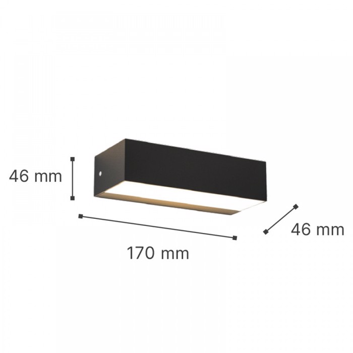 ItLighting Απλίκα Τοίχου Γκρι Up-Down 'Martin' LED 9W 3CCT 3000/4000 ...