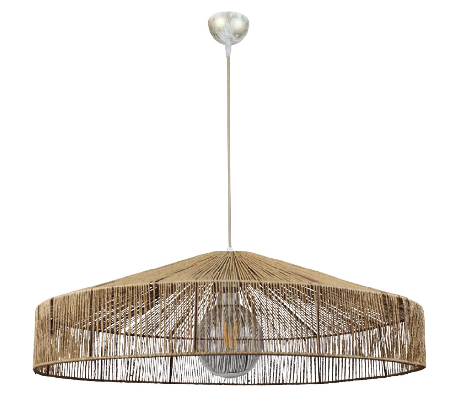 INLIGHT ΦΩΤΙΣΤΙΚΟ ΟΡΟΦΗΣ VINTAGE NATURAL ΜΕ ΣΧΟΙΝΙ E27 Φ70cm 4029Α
