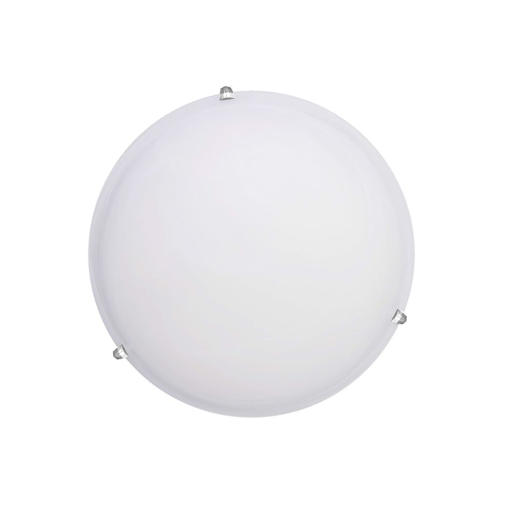 INLIGHT ΠΛΑΦΟΝΙΕΡΑ ΓΥΑΛΙΝΗ ΛΕΥΚΗ/ΧΡΩΜΙΟ 2xE27 Φ40X12CM 42154Α