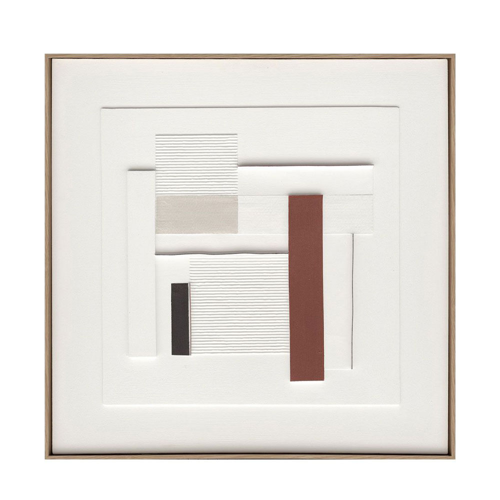 InTheBox RORTER ΠΙΝΑΚΑΣ ΔΙΑΚΟΣΜΗΣΗΣ 80x80x5 ΚΑΜΒΑΣ ΛΕΥΚΟ ΜΠΕΖ ...