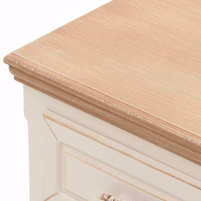 INART ΚΟΜΟΔΙΝΟ ΞΥΛΙΝΟ ΛΕΥΚΟ NATURAL 37Χ33,5Χ53 3-50-147-0097