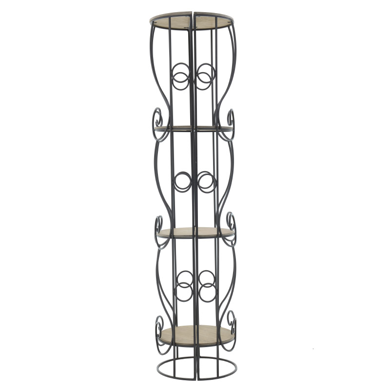 INART ΡΑΦΙΕΡΑ ΜΕΤΑΛΛΙΚΗ ΞΥΛΙΝΗ ΜΑΥΡΗ NATURAL 41Χ40Χ171 3-50-242-0066