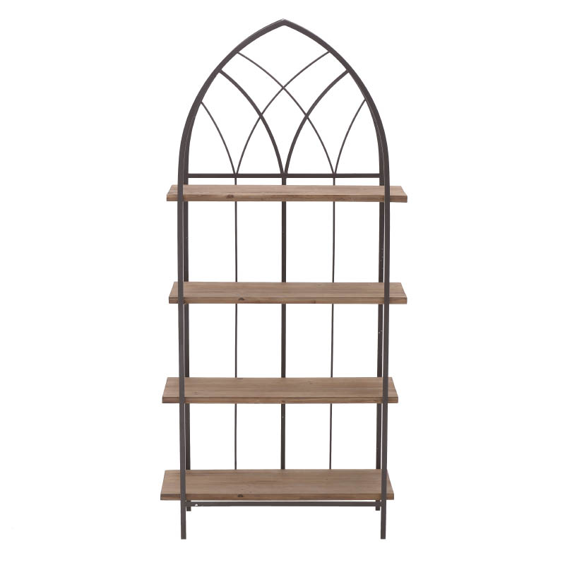 INART ΡΑΦΙΕΡΑ ΜΕΤΑΛΛΙΚΗ ΞΥΛΙΝΗ ΜΑΥΡΗ NATURAL 65Χ26Χ144 3-50-314-0026