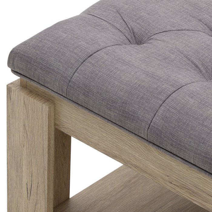 INART ΞΥΛΙΝΟ ΤΡΑΠΕΖΙ ΣΑΛΟΝΙΟΥ ΣΕ ΓΚΡΙ NATURAL 80Χ80Χ45 3-50-433-0003