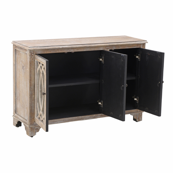 INART ΝΤΟΥΛΑΠΙ ΜΕ ΚΑΘΡΕΠΤΗ 3 ΠΟΡΤΕΣ ΞΥΛΙΝΟ NATURAL 120X39X79 3-50-866-0004