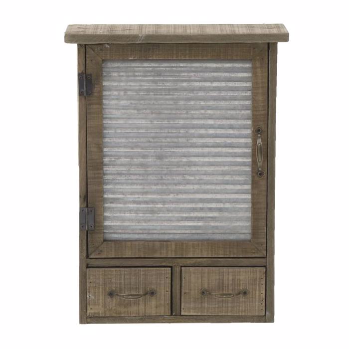 INART ΝΤΟΥΛΑΠΙ ΤΟΙΧΟΥ ΞΥΛΙΝΟ ΜΕΤΑΛΛΙΚΟ ΑΣΗΜΙ NATURAL 35X12,5X47,5 3-50 ...