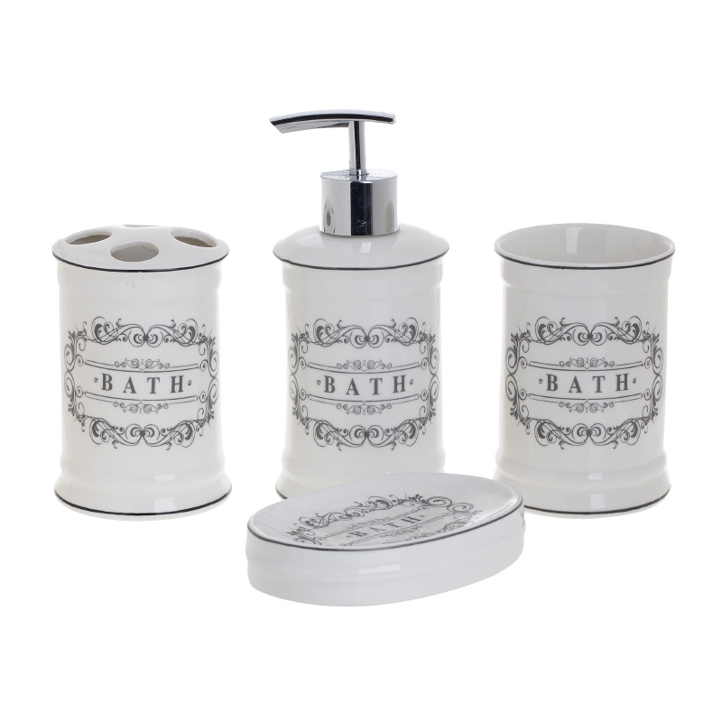 INART ΣΕΤ ΤΩΝ 4 ΜΠΑΝΙΟΥ ΠΟΡΣΕΛΑΝΙΝΟ BATH 3-65-494-0017