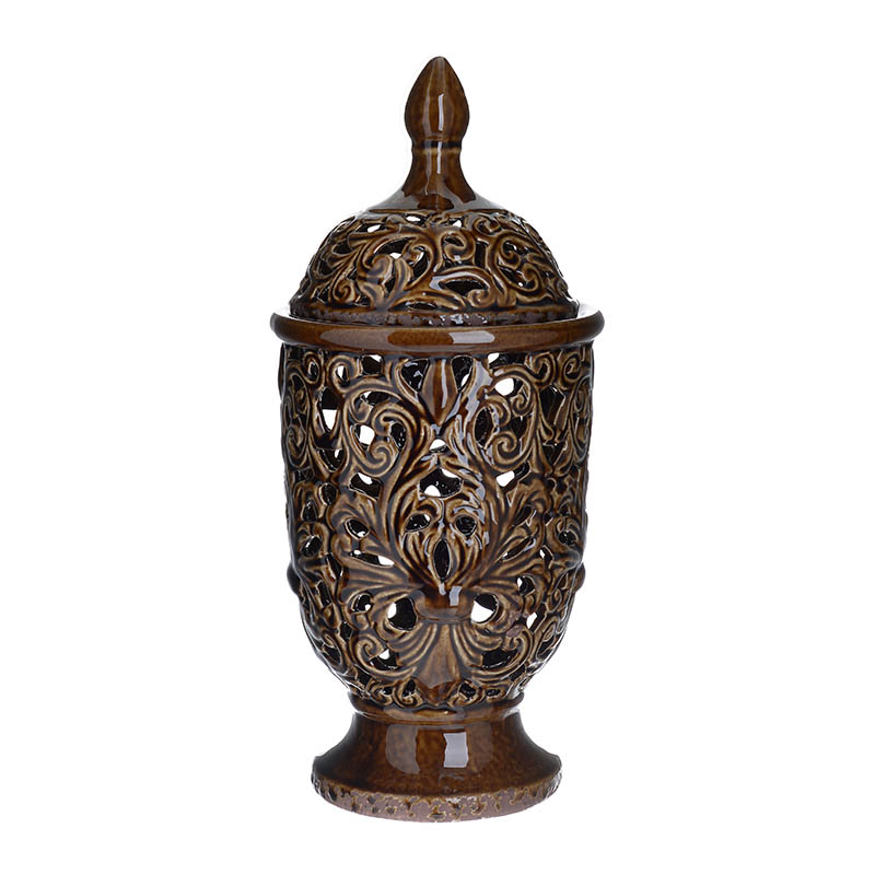 INART ΒΑΖΟ ΚΕΡΑΜΙΚΟ ΜΕ ΚΑΠΑΚΙ ΚΑΦΕ 17.5X39.5 3-70-685-0100