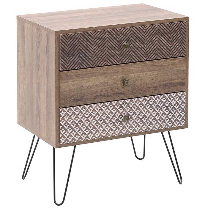 INART ΣΥΡΤΑΡΙΕΡΑ ΞΥΛΙΝΗ ΜΕΤΑΛΛΙΚΗ NATURAL 60X39X70,5 6-50-003-0005