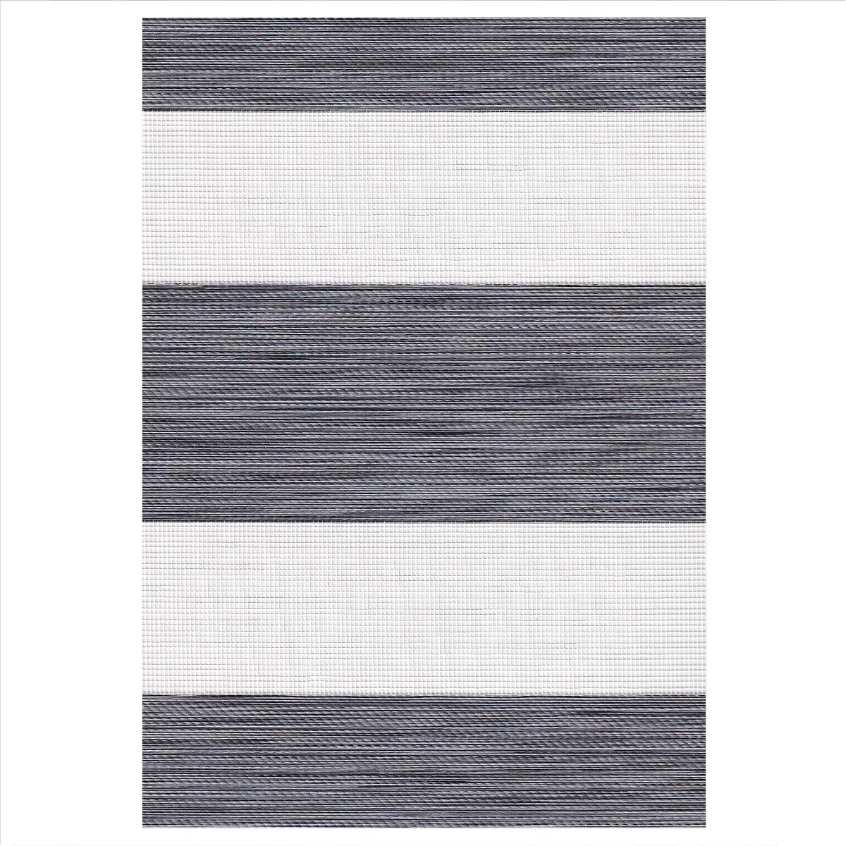 ZB137 Blackout Double Ρόλερ Ρυθμιζόμενης Σκίασης 'Zebra' Γκρι με Μαύρη Ρίγα