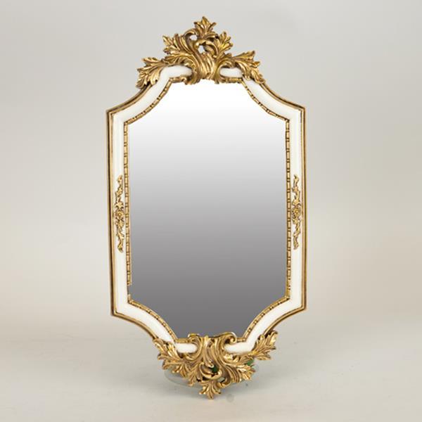 ESTHETI home Καθρέπτης Τοίχου Resin Χρυσός/Λευκός 21x2.5x41cm 751-12010