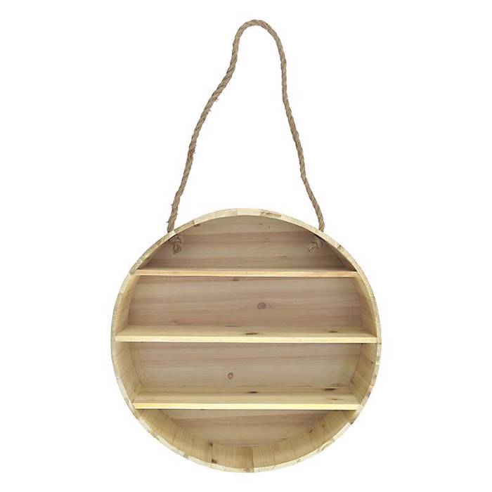 ΡΑΦΙ ΤΟΙΧΟΥ ΞΥΛΙΝΟ NATURAL 47X12X47 3-50-396-0019 "InArt"