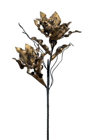 Zen Collection Λουλούδι Διπλό Χρυσό 80cm 47314