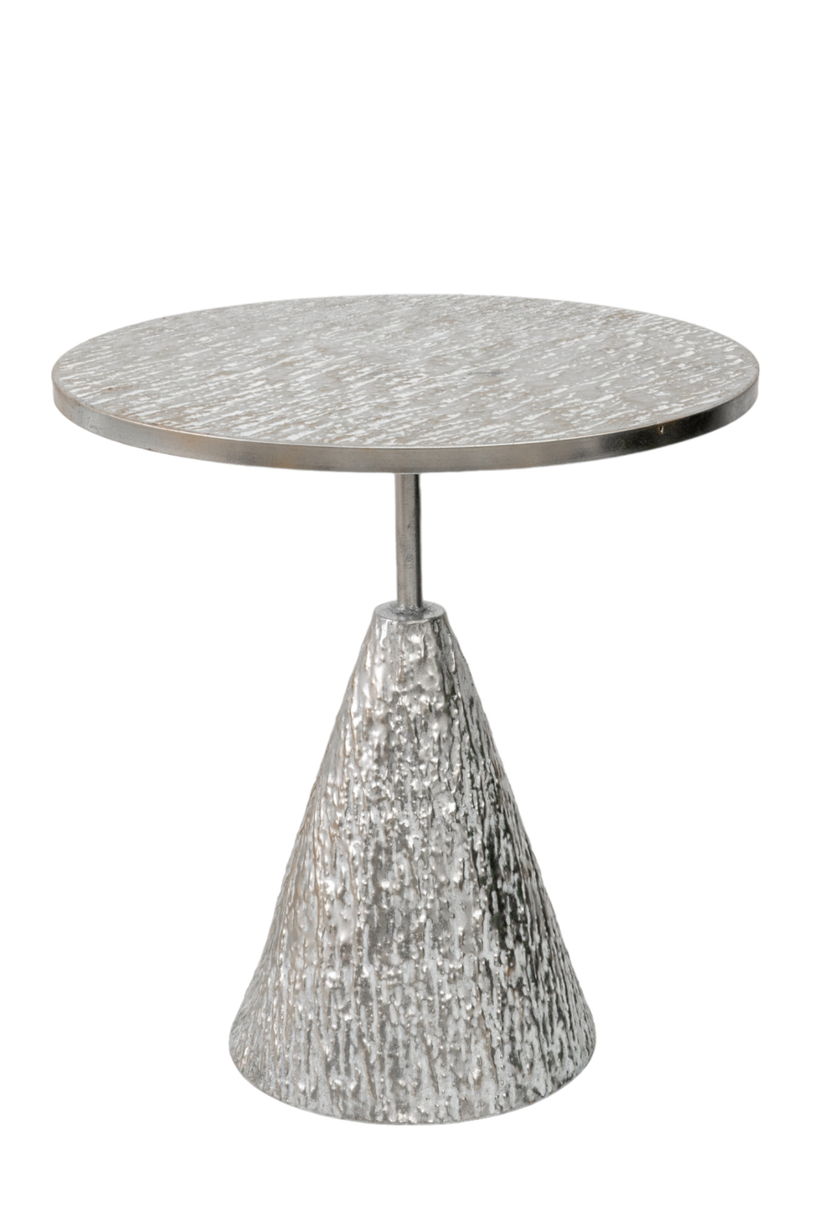 Zen Collection ΜΕΤΑΛΛΙΚΟ ΤΡΑΠΕΖΙ ΑΣΗΜΙ ΣΑΓΡΕ.56Χ56Χ60,5ΕΚ 49568