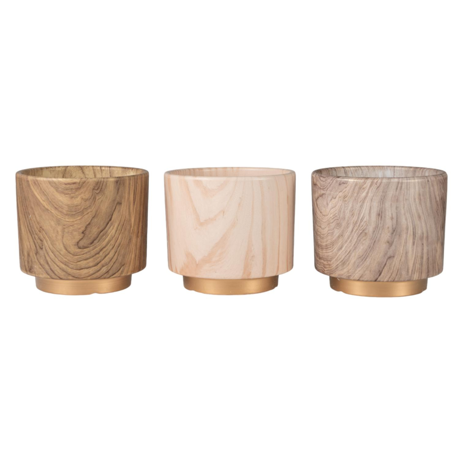 Zen Collection Κασπώ Κεραμικό με Χρυσή Βάση σε Τρία Σχέδια Φ14x12cm 50018